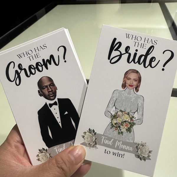 Personalized Bridal Shower Scratch off Game - Who Has the Bride and Who ...