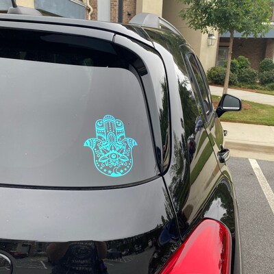 Holographic Hamsa Vinyl Decal Hamsa Car Decal Hamsa Decal Hamsa Sticker ...