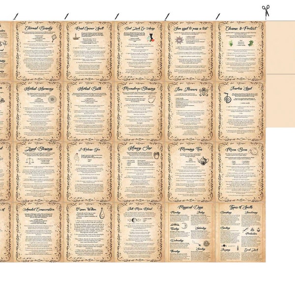 DIY 24 PAGES With 6 Covers for Miniature Magic Spells Book 1:6 for ...