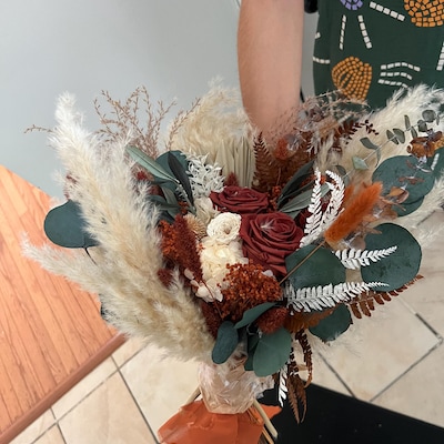 Terracotta Rust Cake Flowers, Flat Lay Flowers, DIY/ Wedding Flowers ...