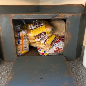 Rustic Countertop Corner Bread Box - Etsy