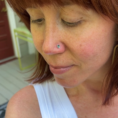 Twinkle Twinkle Little Bat Nose Stud in Sterling Silver / - Etsy