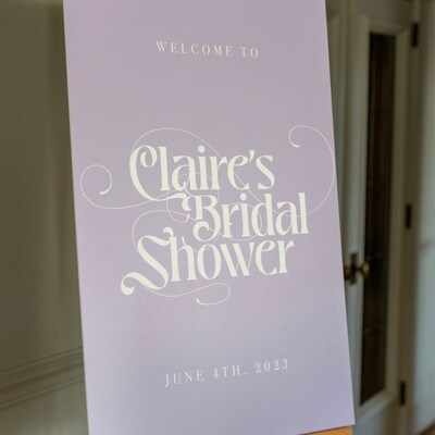 GEORGIE Modern Pink Bridal Shower Welcome Sign Template, Illustration ...