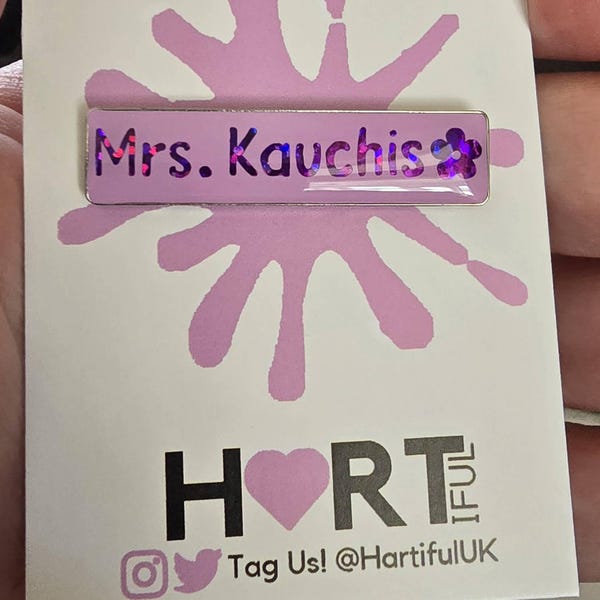 Personalised Design Your Rectangle Enamel Pin | Customised Pin Badge ...