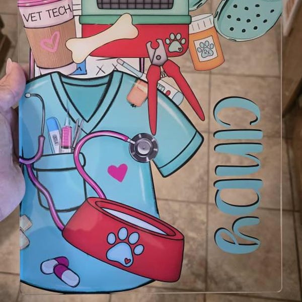 Custom Vet Tech Clipboard - Personalized Veterinary Gift for Animal ...