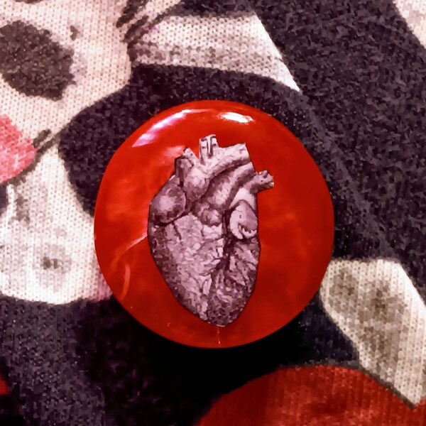 Heart Plugs, Handmade Plugs/ Gauges With Anatomy Heart Design. Double ...