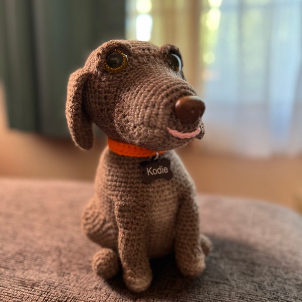 Labrador Retriever Crochet Pattern, Chocolate Crochet Labrador Pattern ...