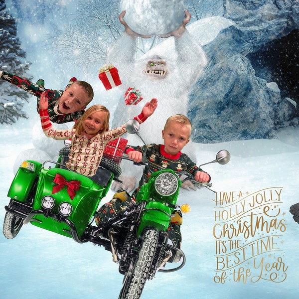 Yeti Digital Background | Eddie the Yeti Digital Backdrop | Winter ...