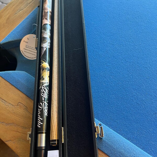 SEA TURTLE Ash Pool Cue - Made to Order - Add Your Text - Ocean Reef - Etsy