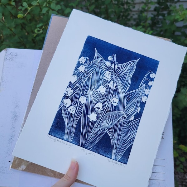 Poppy Linocut Print - Etsy