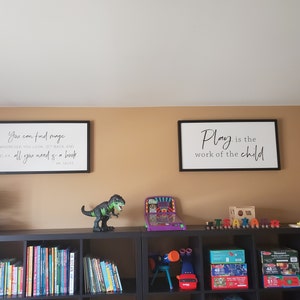 Play is the Work of the Child Sign Playroom Sign Kids Room Decor Kids ...