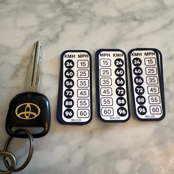 KMH to MPH Conversion Decal | 2 Styles + Multiple Colors | Free ...