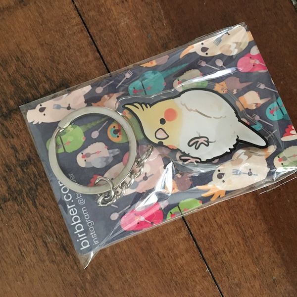 Dangling Cockatiel Keychain - Etsy