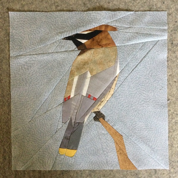 Cedar Waxwing Bird Paper Piecing Pattern - Etsy
