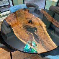 Epoxy Dining Table, White Epoxy Table, Epoxy Resin Table, Epoxy Wood ...