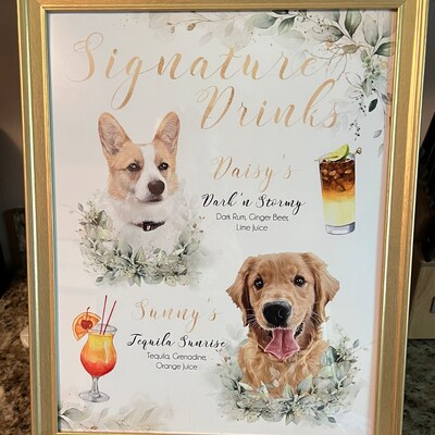 Dog Seating Chart Custom Pet Seat Chart Dog Wedding Signage - Etsy