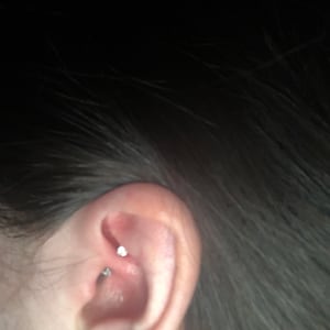 Daith Piercing, Curved Internally Threaded Surgical Steel Barbell..16g ...