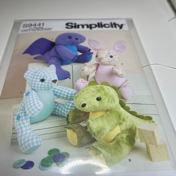Simplicity Sewing Pattern 9363, Plush Dragon, Three Different Styles ...