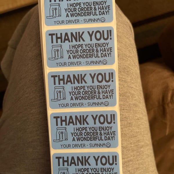 Personalized Delivery Driver Stickers • Doordash and Ubereats Driver ...