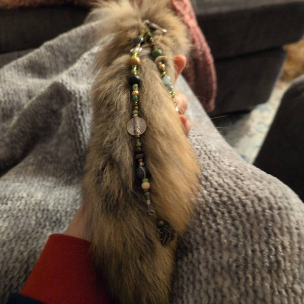 Custom Beaded Tail Keychain for Therians, Furries, Cosplay, Alternative ...