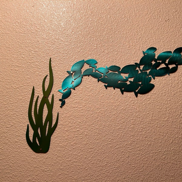 Seaweed Metal Wall Hanging, Seaweed Wall Decor, Beach House Decor ...