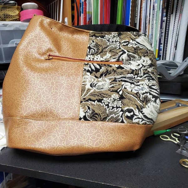 Swoon Patterns: Bonnie Bucket Bag - PDF Bag Purse Bucket Bag Sewing ...