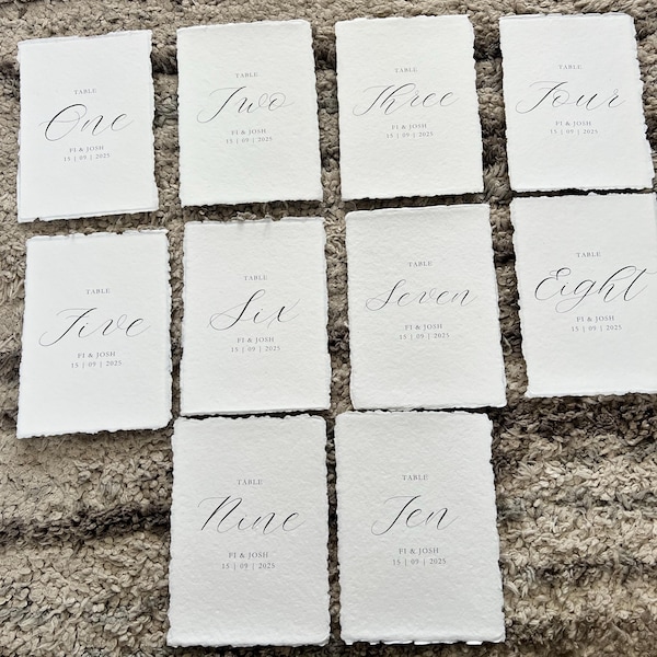 Wedding Menus on Linen Cardstock // Wedding Breakfast, Dinner Menu for ...