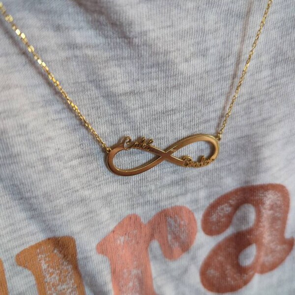 Infinity Name Necklace Kids Name Necklace, Multiple Name Necklace, 2 ...