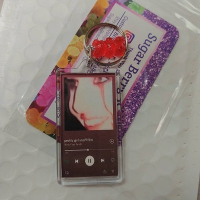 Spotify Song Plaque Keychain Custom Key Chain Add Charm Gummybear Heart ...