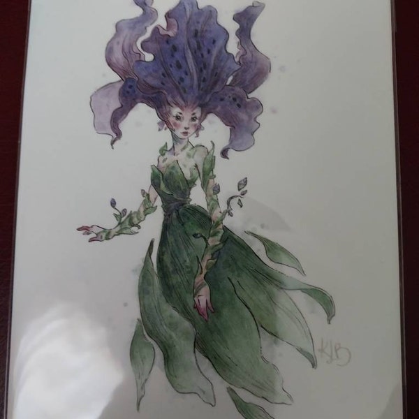 Iris Flower Fae Art Print | Fairy Art | Illustration | Signed Print ...