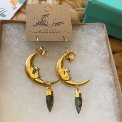 One Magic Moment Crystal Quartz Moon Magical Goddess Hippie Celestial Boho Witchy Earthy Magic ...