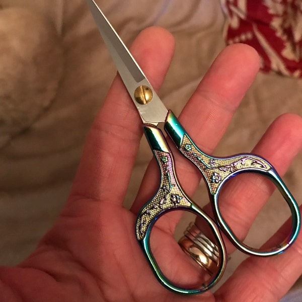 Vintage Gold Scissors - Styling Sewing Scissors for Flat Lays ...