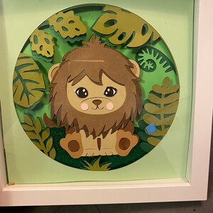 Lion Shadow Box Svg, Shadow Box Svg, 3d Svg, Layered Svg, Lion Svg ...