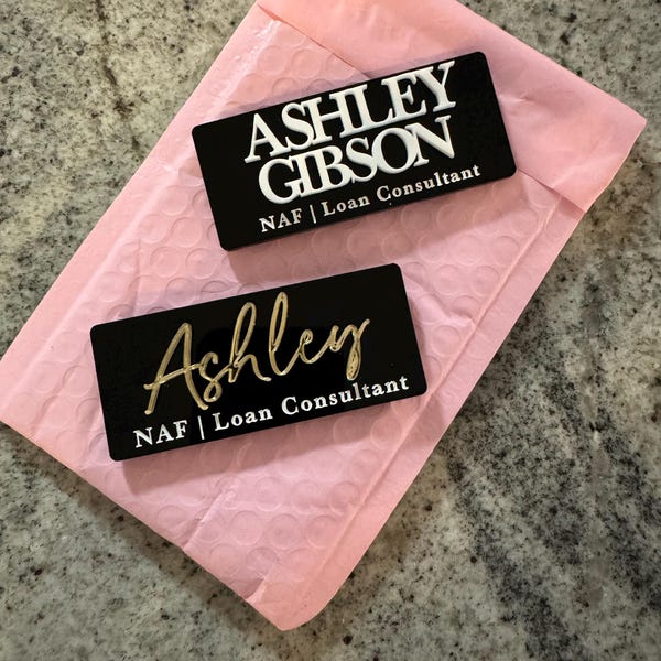 Custom Acrylic Name Badge Magnetic Name Badge Acrylic Name Plate ...