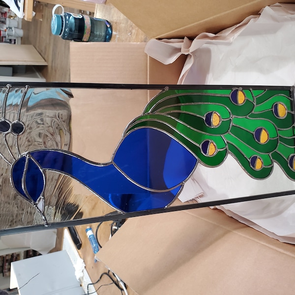 PATTERN • Peacock Stained Glass Pattern • Digital Download: Hobby ...