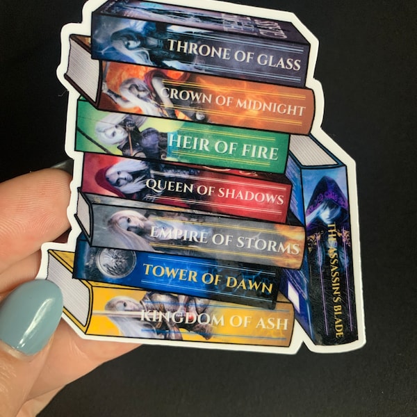 TOG Book Stack Sticker, Throne of Glass Series - Etsy