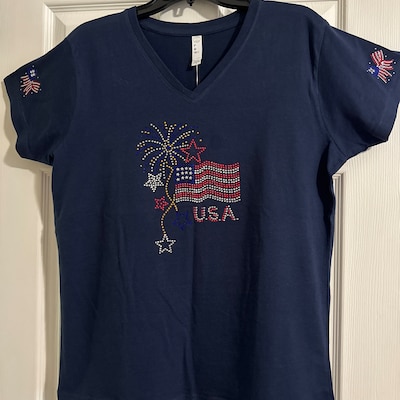 Rhinestone Lighthouse Coastal Beacon Bling Ladies Shirt Vacation ...