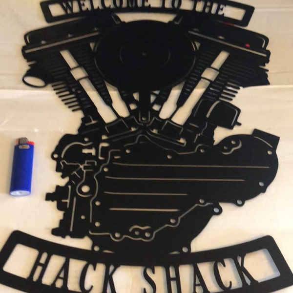 Personalized Panhead Engine Metal Garage Sign - Customized Gift for ...
