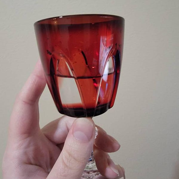 Ruby Red Luminarc Cristal D'arques Glass Dinner Plates / Set of Three ...