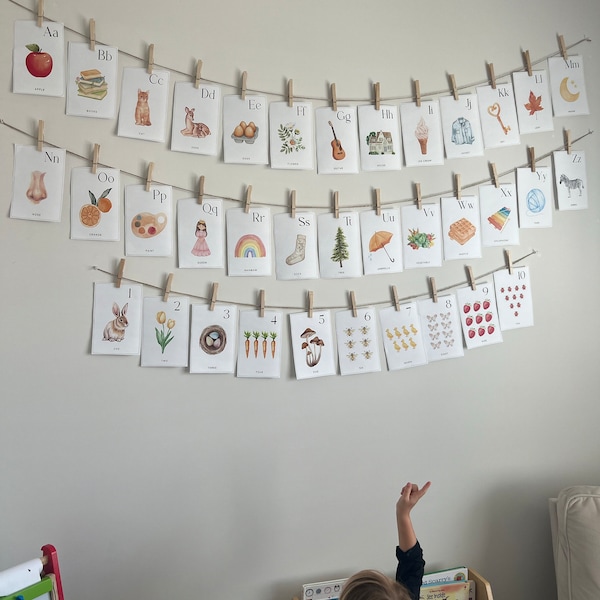 Printable Watercolor Nature Number Cards 1-10 | Preschool Printables ...