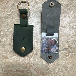 Man Accessory Leather Keychain With Photo, Personalized Gifts for Him ...