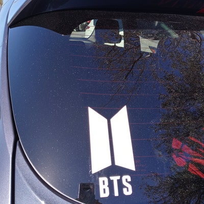 BTS Set of 2 6 BTS White Vinyl Decal Sticker for Car Window, Yeti ...