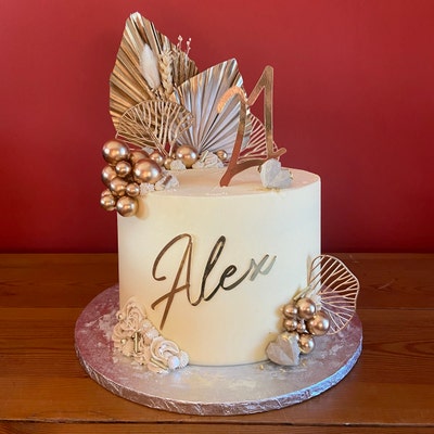 Gold Mini Palm Spear X 2 for Cake Topper Decoration Perfectly - Etsy