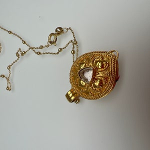 Keya Flower Perfume Bottle Necklace Tiny Spoon Aromatherapy Pendant ...