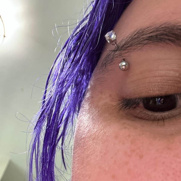 16G Opalite Three Dragon Eyebrow Ring/rook Barbell/eyebrow Curved ...