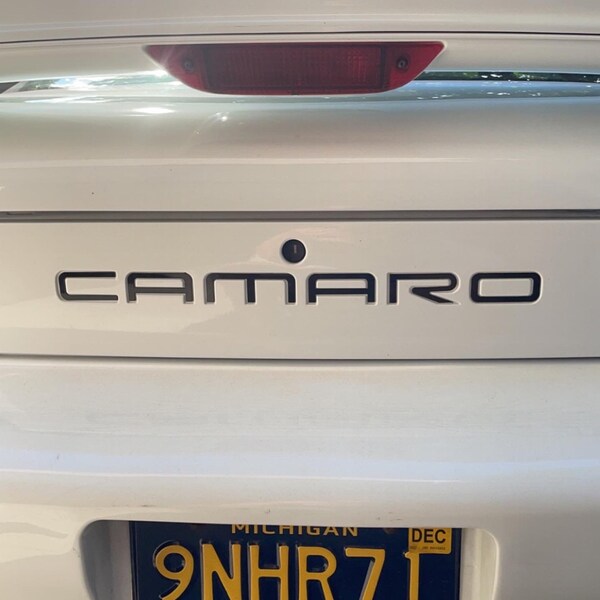 Glossy Black Rear Bumper Letters for Camaro 1992-2002 ABS Plastic ...