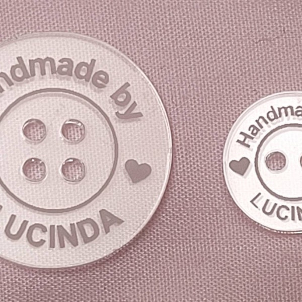 Personalised Buttons | Custom Acrylic Buttons | Branding Labels ...