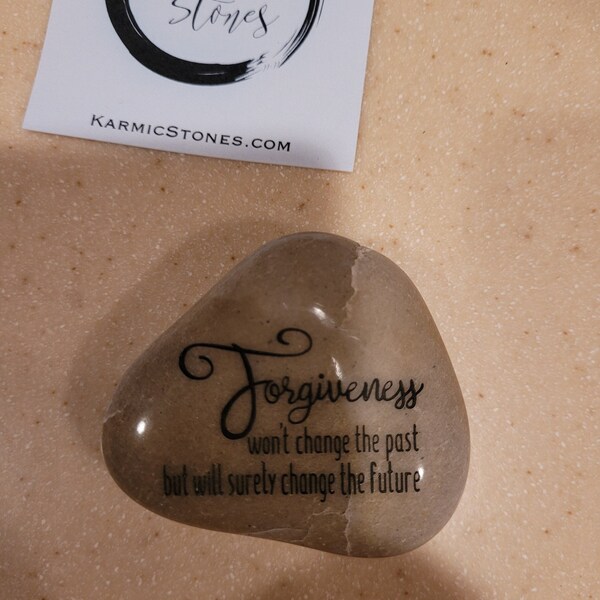 Inspirational Rock, Engraved Word Rocks, Forgiveness, Won't Change the ...