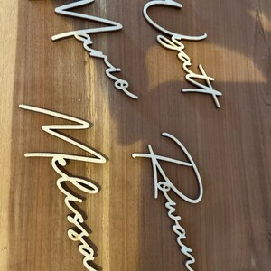 Place Setting Plate Words Family Dinner Wedding Gold Laser Cut | Etsy