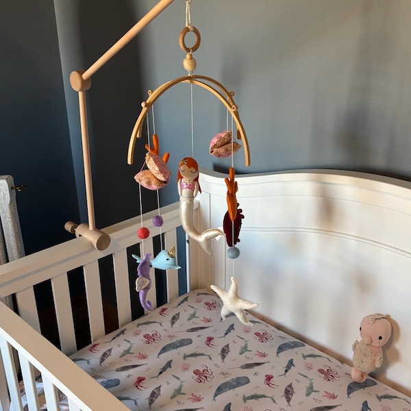 Farm Animal Baby Mobile - Handmade Movable Crib Mobile With Cow, Horse ...